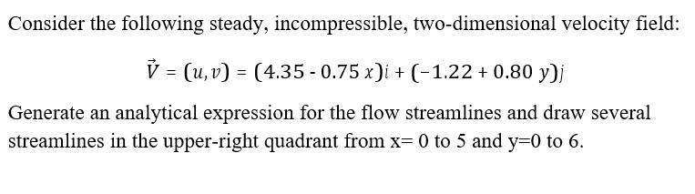Solved Consider the following steady, incompressible, | Chegg.com