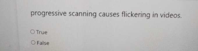 Solved progressive scanning causes flickering in | Chegg.com