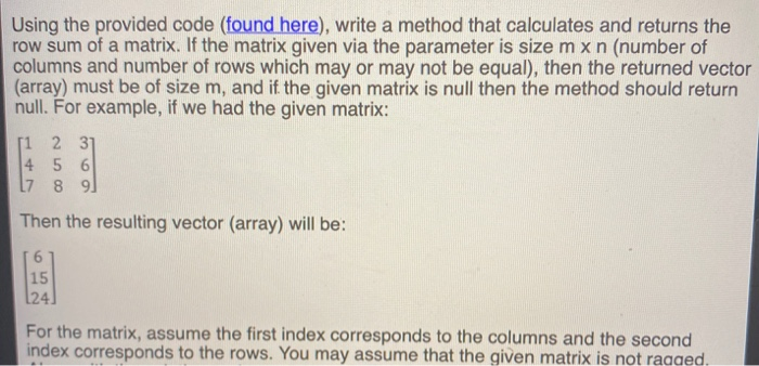 Solved Using the provided code (found here), write a method | Chegg.com