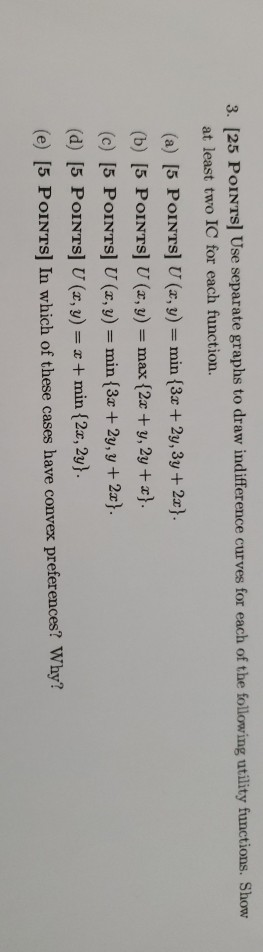 Solved 3. (25 Points] Use separate graphs to draw | Chegg.com