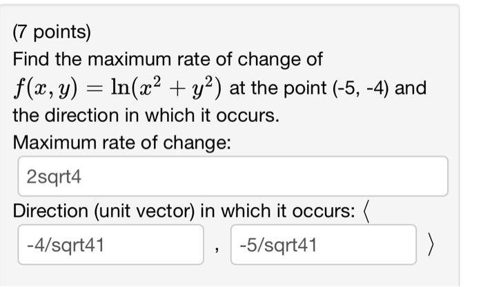 Solved (7 points) Find the maximum rate of change of | Chegg.com