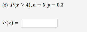 Solved X is a binomial variable. Compute x and provide | Chegg.com