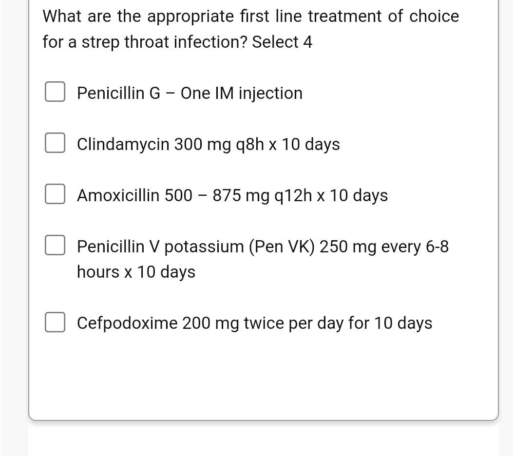 Solved What are the appropriate first line treatment of | Chegg.com