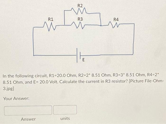 Solved In the following circuit, R1=20.0 Ohm, R2=2* | Chegg.com