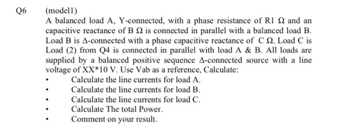 Solved XX=18, R1=36, B=3, C=6, Load C is Load B from second | Chegg.com