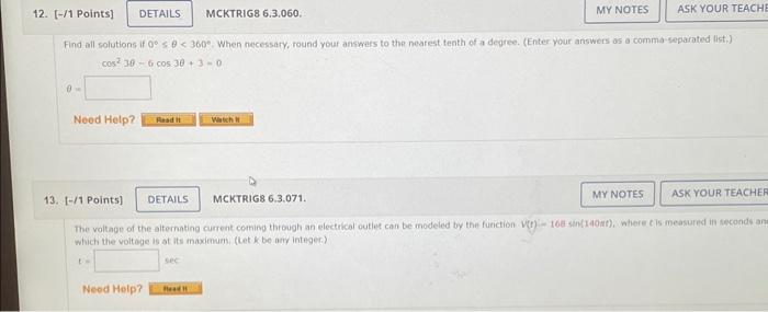 Solved Find all solutions if 0∘≤θ