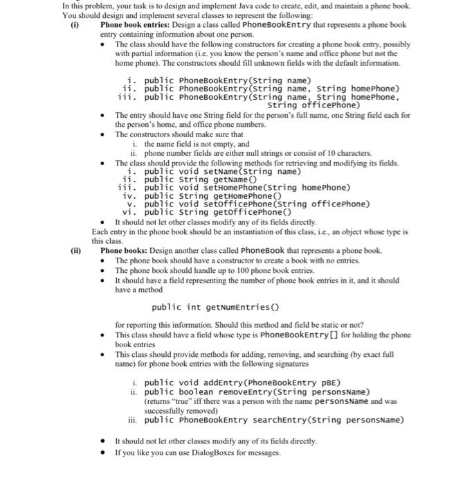 Solved In this problem, your task is to design and implement | Chegg.com
