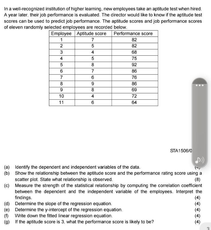 Solved In a well-recognized institution of higher learning, | Chegg.com