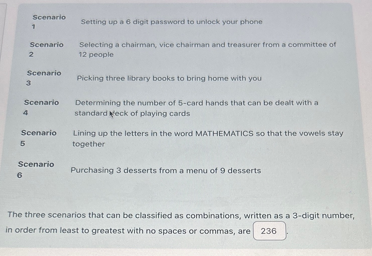 Solved Scenario1Setting up a 6 ﻿digit password to unlock | Chegg.com