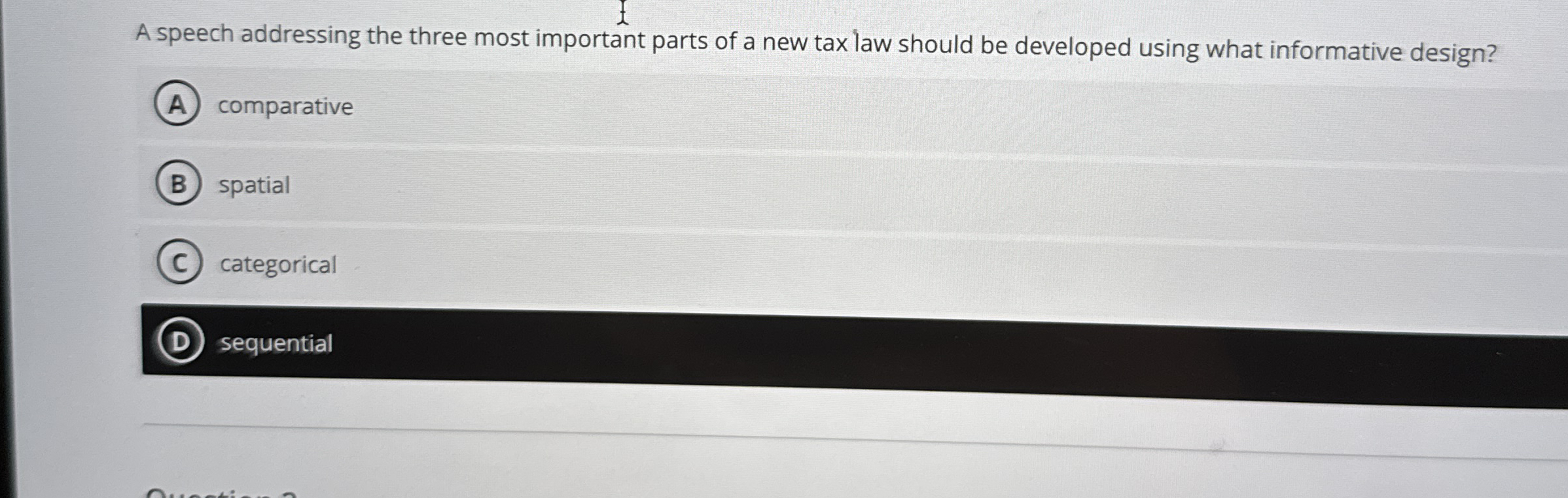 A speech addressing the three most important parts of | Chegg.com