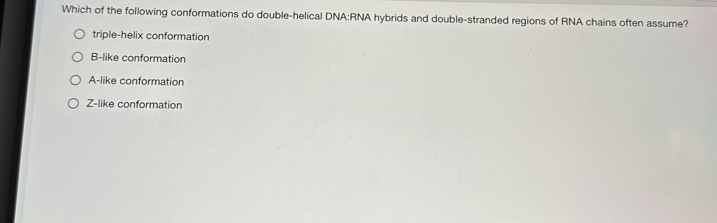 Solved Which of the following conformations do | Chegg.com