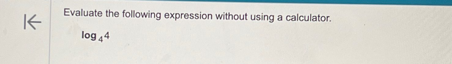 Solved Evaluate the following expression without using a | Chegg.com