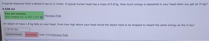 Solved A typical exposure from a dental X-ray is 11 mrem. A | Chegg.com