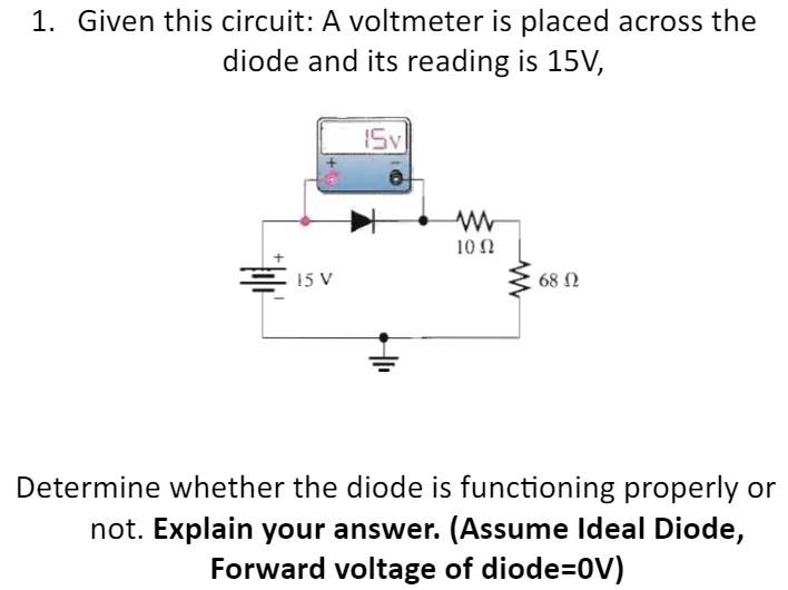 Solved Given this circuit: A voltmeter is placed across | Chegg.com
