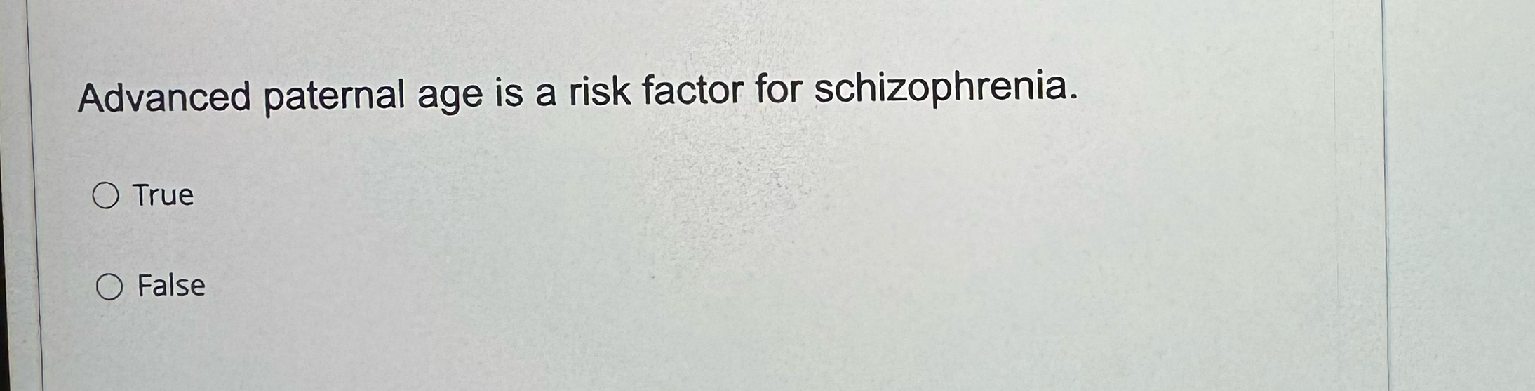 Solved Advanced paternal age is a risk factor for | Chegg.com