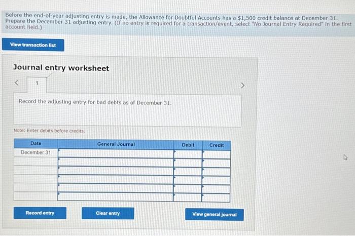 Solved E8-8 (Algo) Recording and Reporting Allowance for | Chegg.com