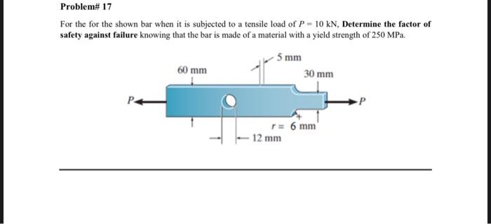 Solved For the for the shown bar when it is subjected to a | Chegg.com