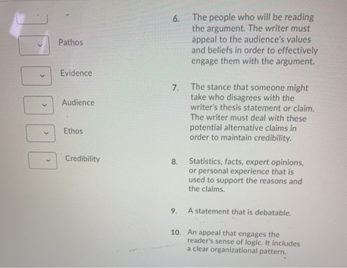 Solved Question 1 (50 points) Please match the terms to the | Chegg.com
