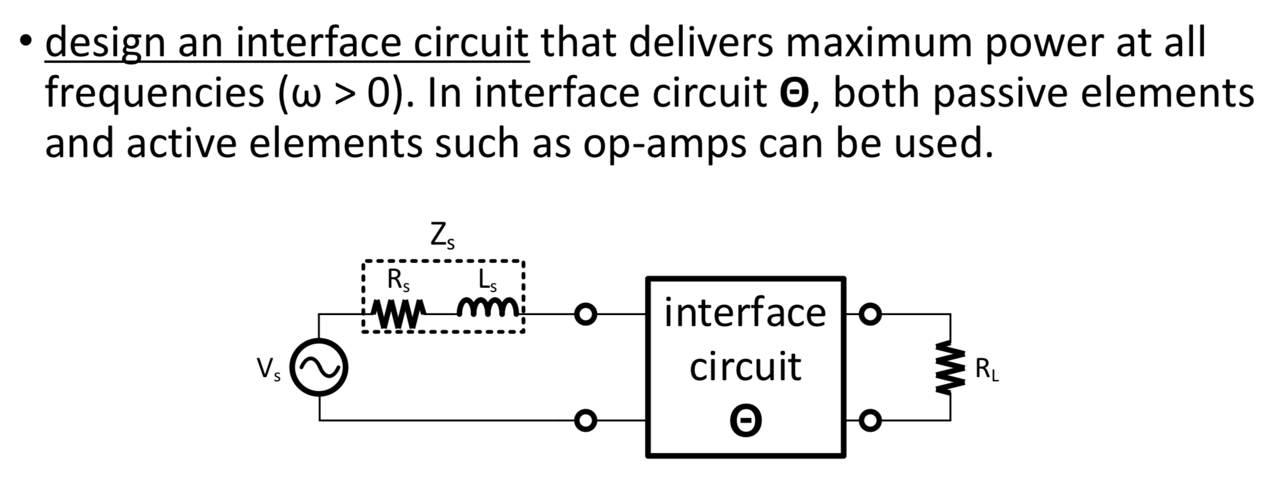 design an interface circuit that delivers maximum | Chegg.com