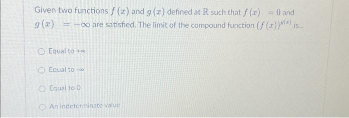Solved Given two functions f (x) and g(x) defined at R such | Chegg.com