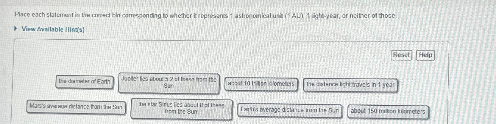 Solved Place each statement in the correct bin corresponding | Chegg.com