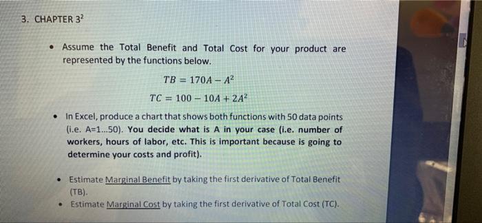Solved 3. CHAPTER 32 = • Assume the Total Benefit and Total | Chegg.com
