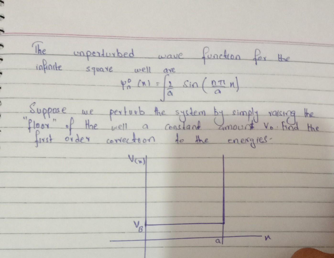 Solved The infinite unperturbed square we Suppose "floor" of | Chegg.com