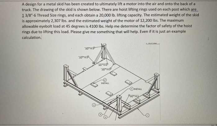 Solved A design for a metal skid has been created to | Chegg.com