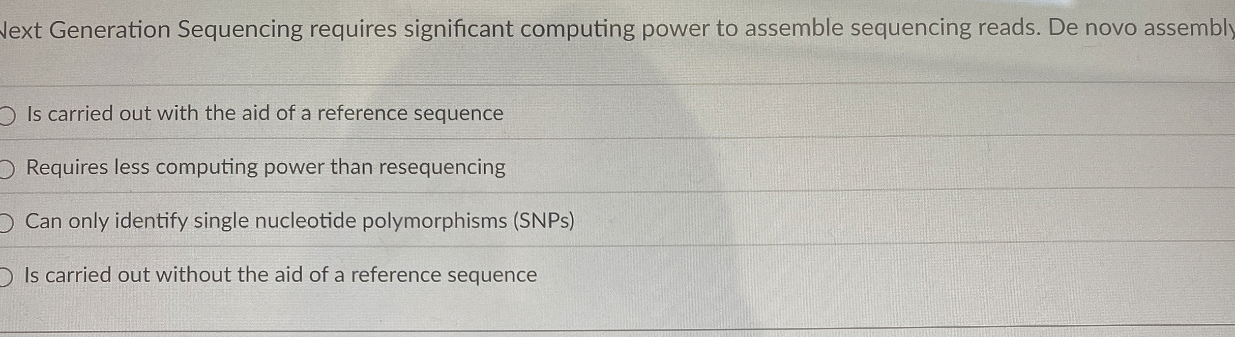 Solved Jext Generation Sequencing requires significant | Chegg.com