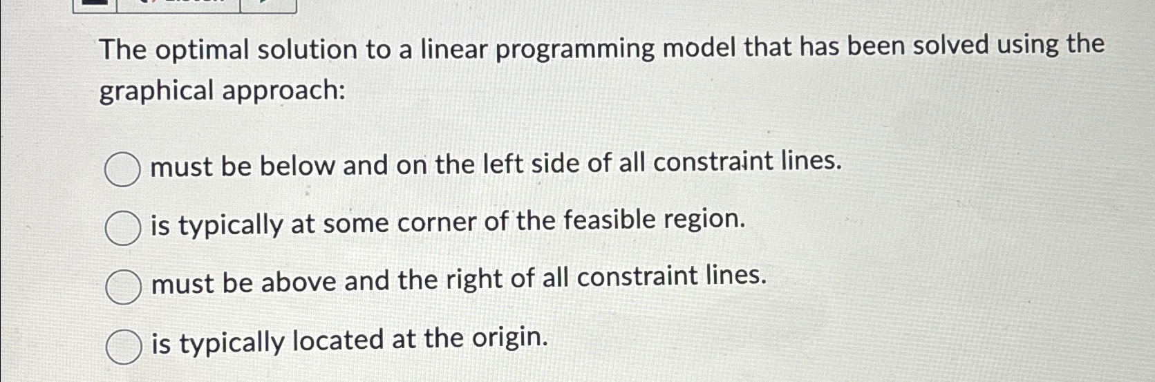 Solved The optimal solution to a linear programming model | Chegg.com