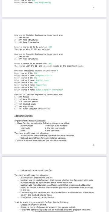 Solved Lab Exercise: Implement the following classes: 1. | Chegg.com