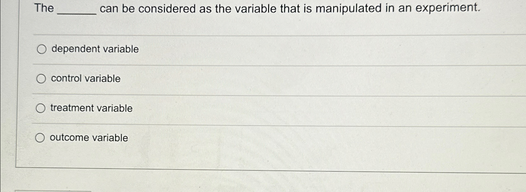The can be considered as the variable that is | Chegg.com