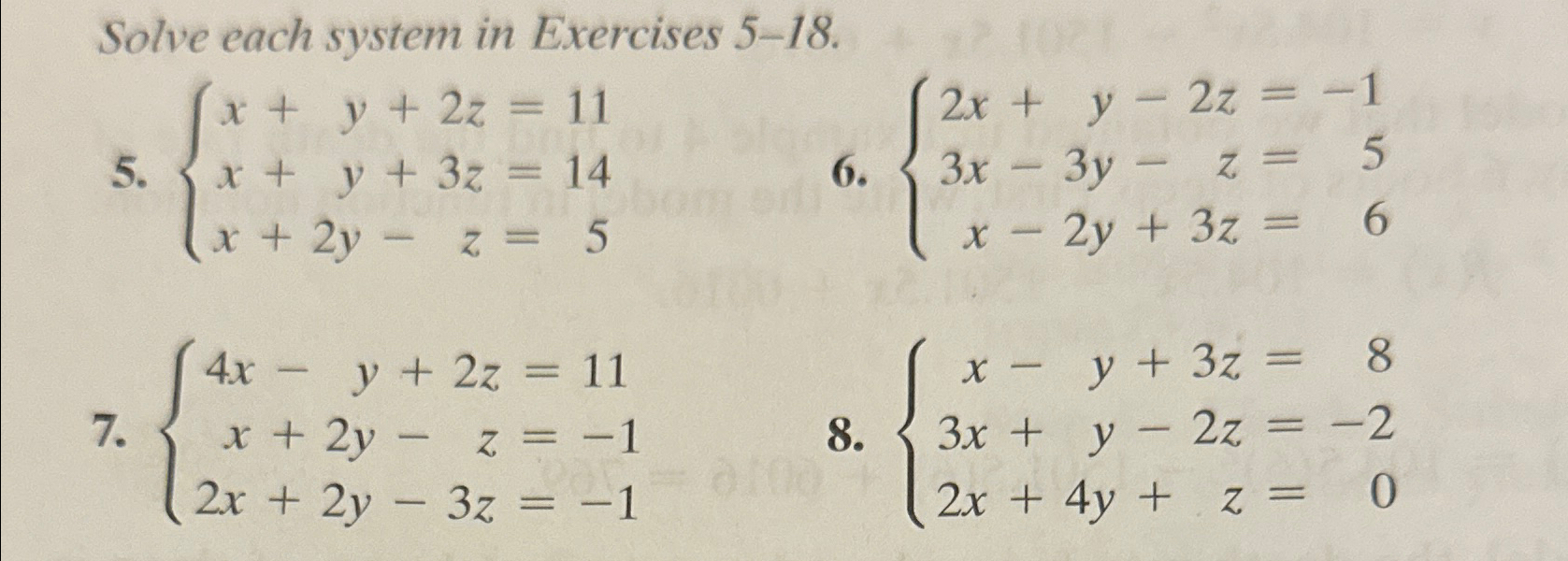Solved Solve each system in Exercises | Chegg.com