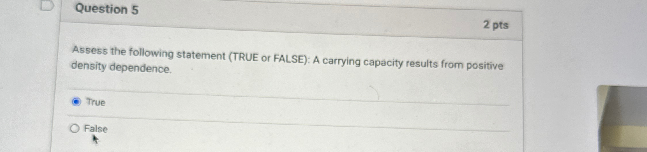Solved Question 52 ﻿ptsAssess the following statement (TRUE | Chegg.com