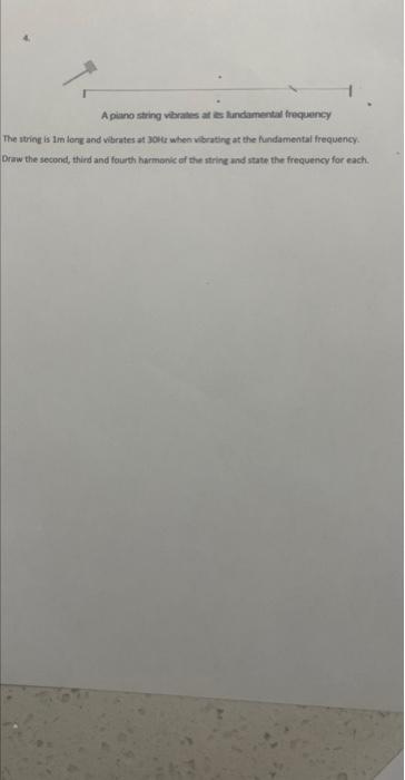 Solved The strine is 1 in locu and vibrates at 30lg when | Chegg.com