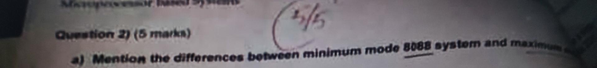 Solved Qupstion 2 ) (5 ﻿marka)a) ﻿Mention the differences | Chegg.com