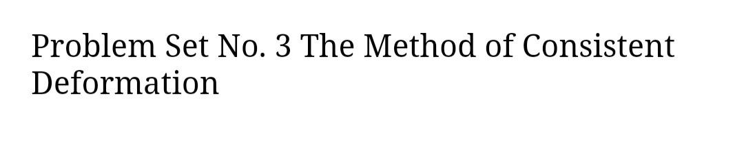 Solved Problem Set No. 3 The Method of Consistent | Chegg.com