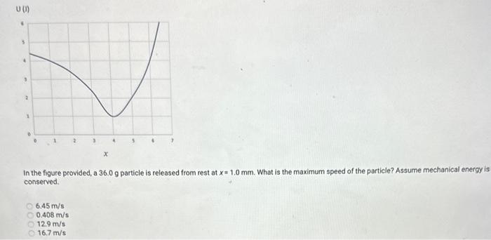 Solved In the figure provided, a 36.0 g particle is released | Chegg.com