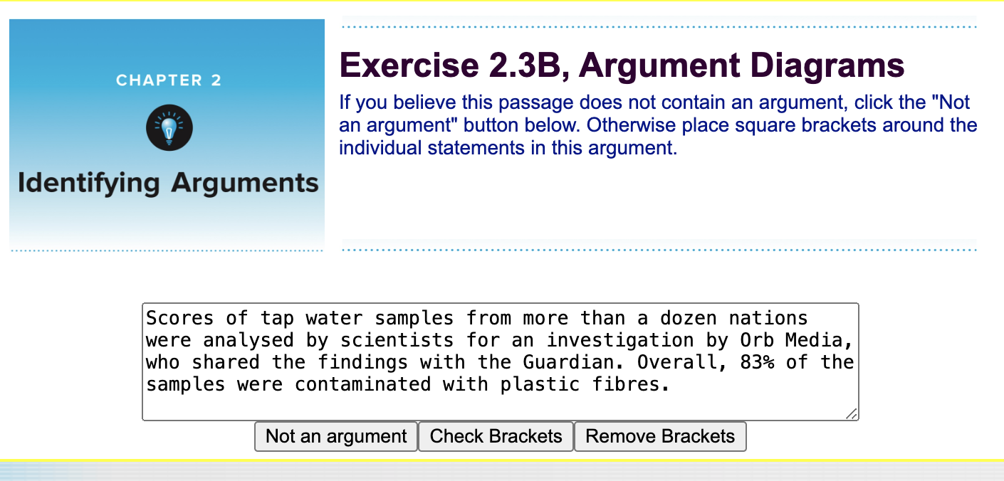 Solved Exercise 2.3B, ﻿Argument DiagramsI place square | Chegg.com