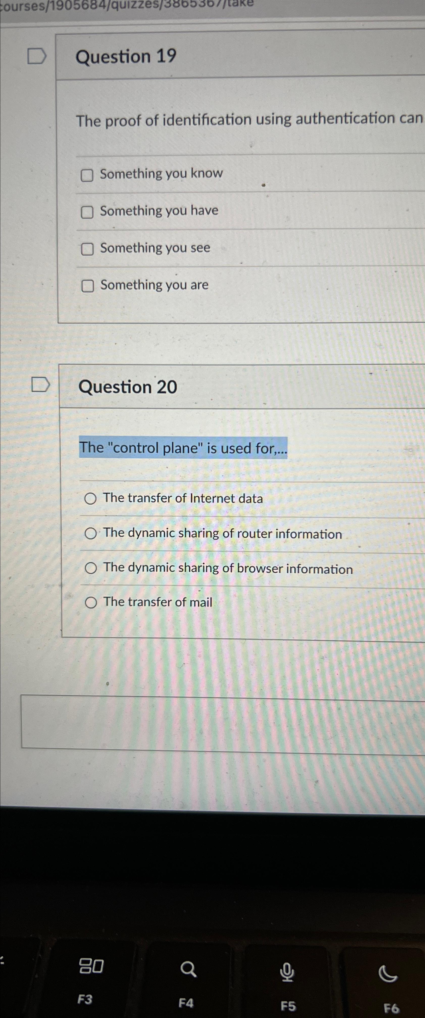 Solved Question 19The proof of identification using | Chegg.com
