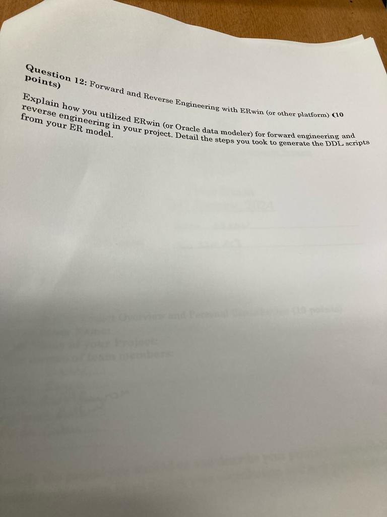 Solved Question 12: Forward and Reverse Engineering with | Chegg.com
