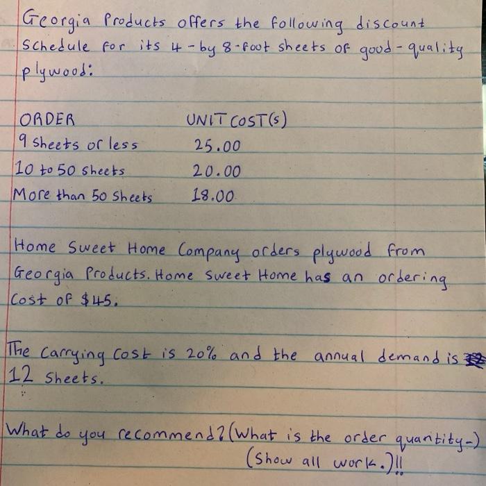 Solved Studying from exam!! make the answers and workings | Chegg.com