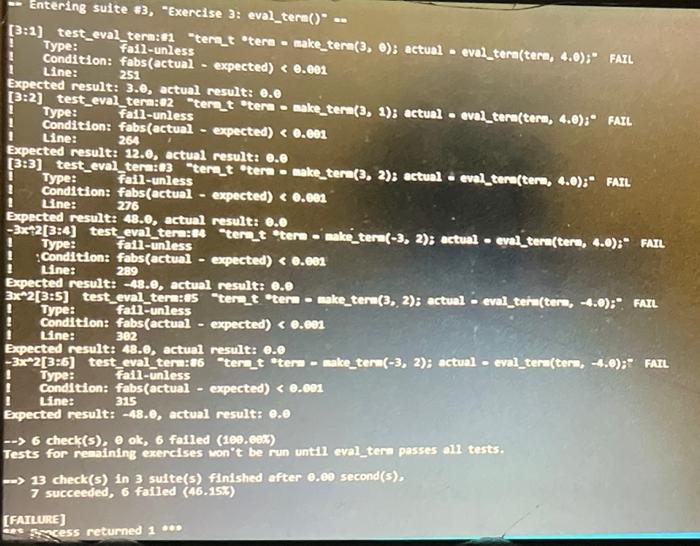 Solved Exercise 3 File polynomial.c contains an incomplete | Chegg.com