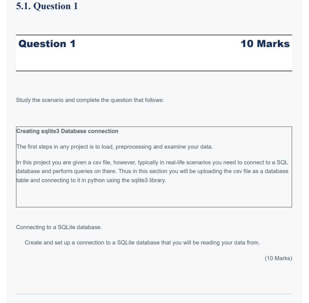 Solved 5.1. Question 1Question 110 MarksStudy the scenario | Chegg.com Solved 5.1. Question 1Question 110 MarksStudy the scenario | Chegg.com
