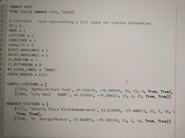 Solved The first parameter represents a station ID and the | Chegg.com