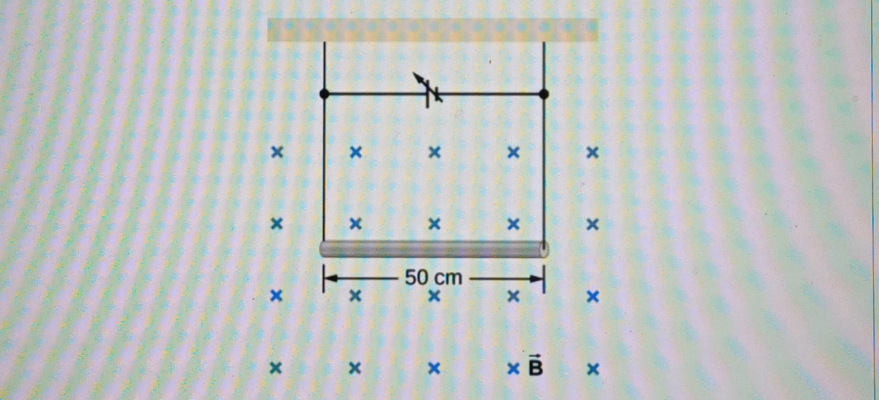 Solved A conductive wire with a length of 50 cm and a weight | Chegg.com