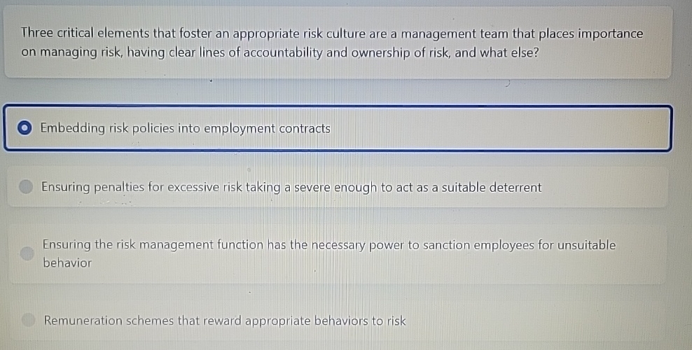 Solved Three critical elements that foster an appropriate | Chegg.com Solved Three critical elements that foster an appropriate | Chegg.com