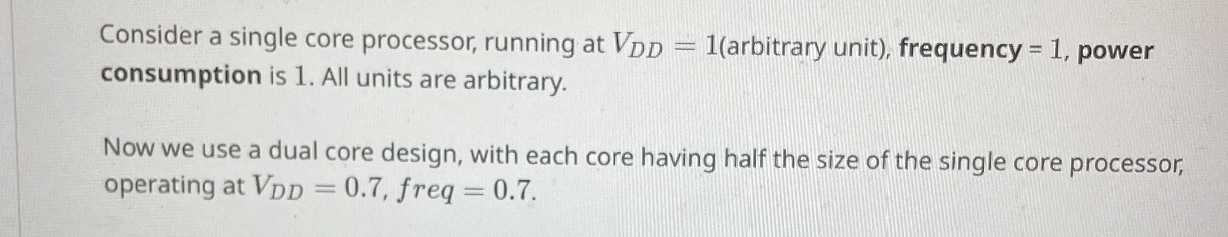 Solved Consider a single core processor, running at | Chegg.com