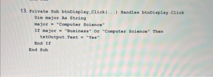 Solved Discussion in programming using visual | Chegg.com
