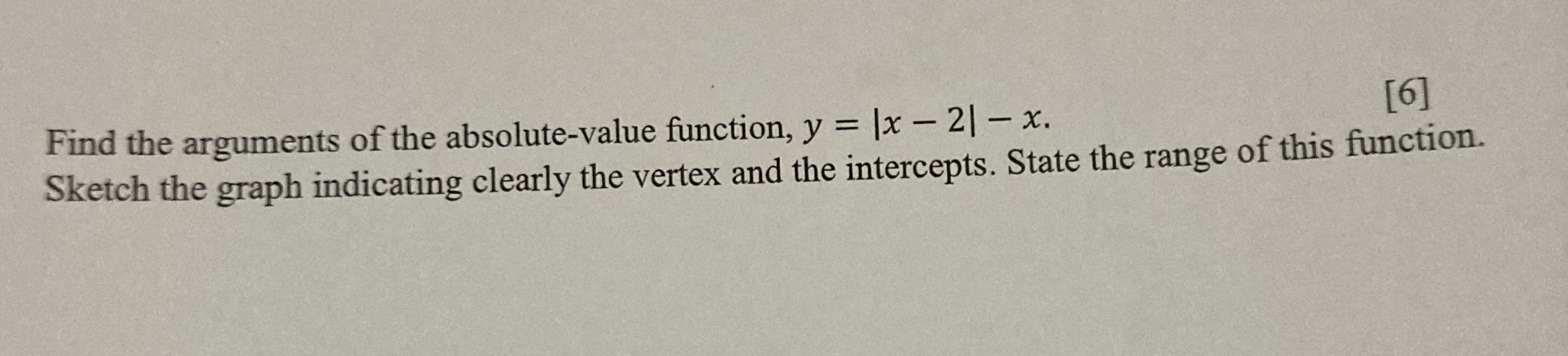 Solved Find the arguments of the absolute-value function, | Chegg.com